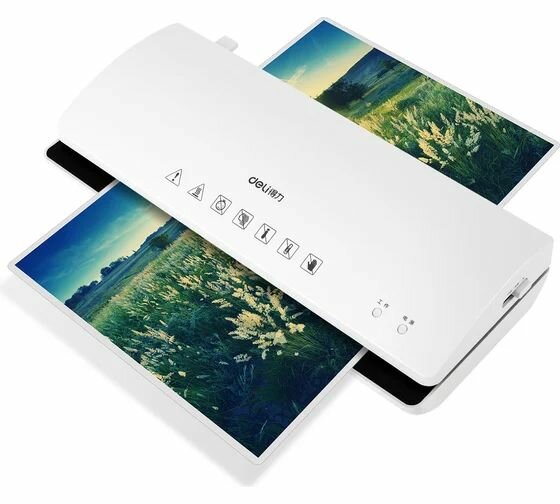 Ламинатор Deli 3897, A4 Film width: A4Laminate speed: 250мм/min Film range: 70-125mic Thickness: about 3min