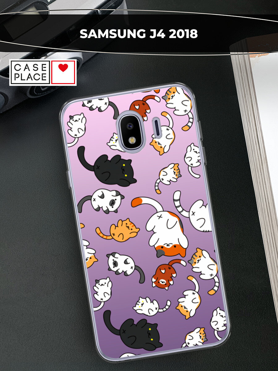 Чехол на Samsung Galaxy J4 / Самсунг Галакси Джей 4 с принтом Котопад