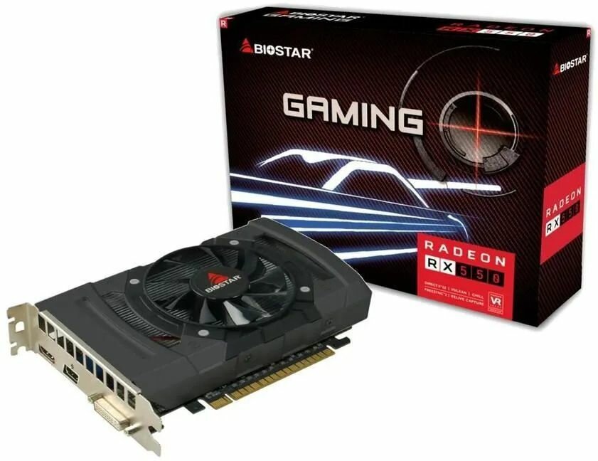 Biostar Видеокарта Radeon RX 550 RX550-4GB 4 ГБ (VA5505RF41)