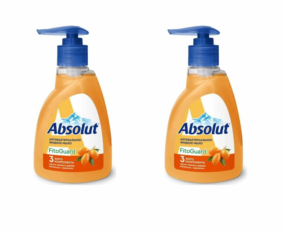 Absolut Жидкое мыло FitoGuard Облепиха, 250 мл, 2 шт