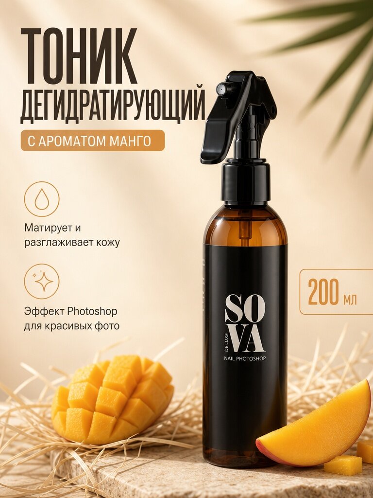 Тоник Nail Photoshop дегидратирующий Mango, 200ml
