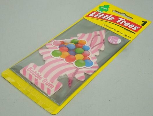 Освежитель (ароматизатор) подвесной картон Car Freshener елочка Bubble Gum Бабл гам (144)