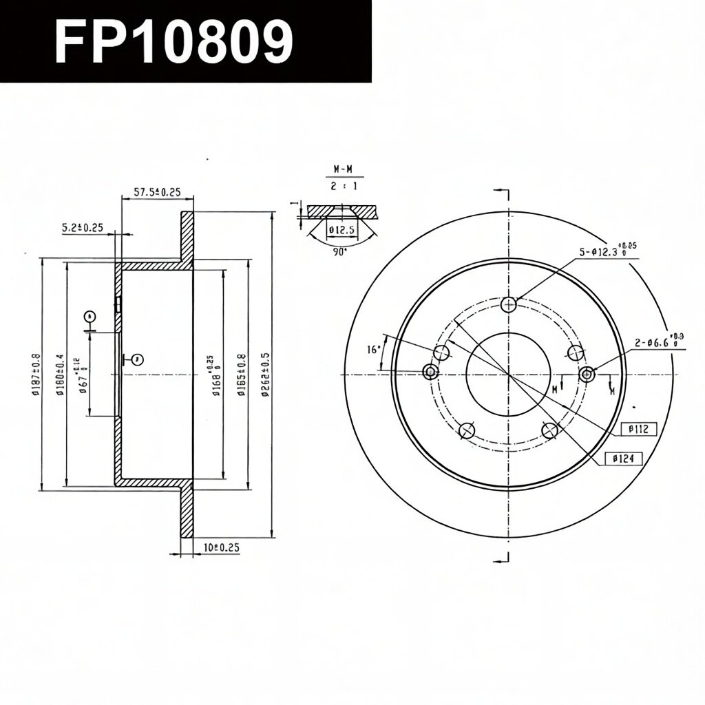 Тормозной диск с покрытием GEOMET FP10809 FAP арт. FP10809