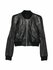 Куртка Rick Owens Structured-shoulder leather jacket, размер 48, black/black
