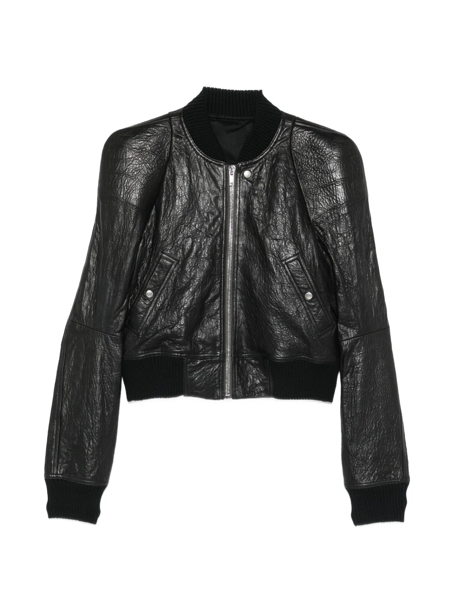 Куртка Structured-shoulder leather jacket