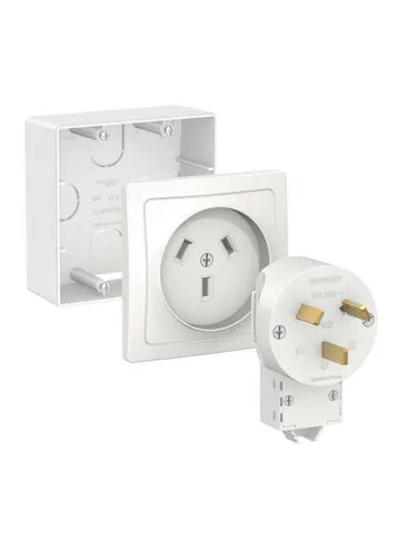 Комплект силовой ОП Blanca 32А 250В (подъемная коробка + розетка + вилка) бел. SE BLNSK003231