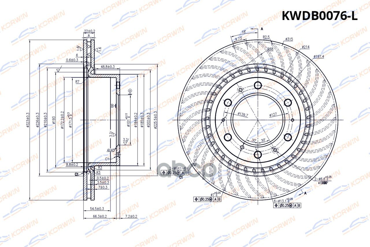 Диск с покрытием задний TANK 300/500 23- KORWIN арт. KWDB0076