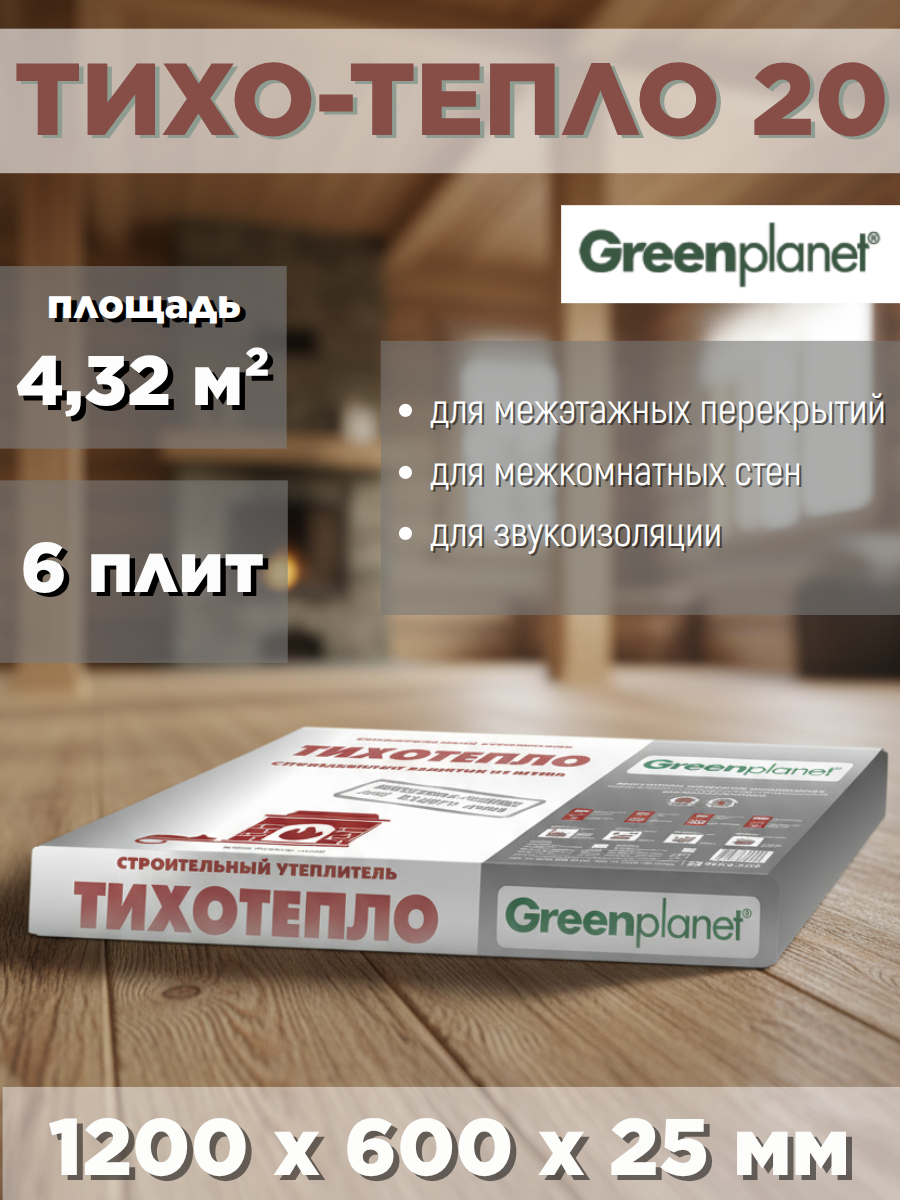 Тепло-звукоизоляционные панели ТихоТепло 25