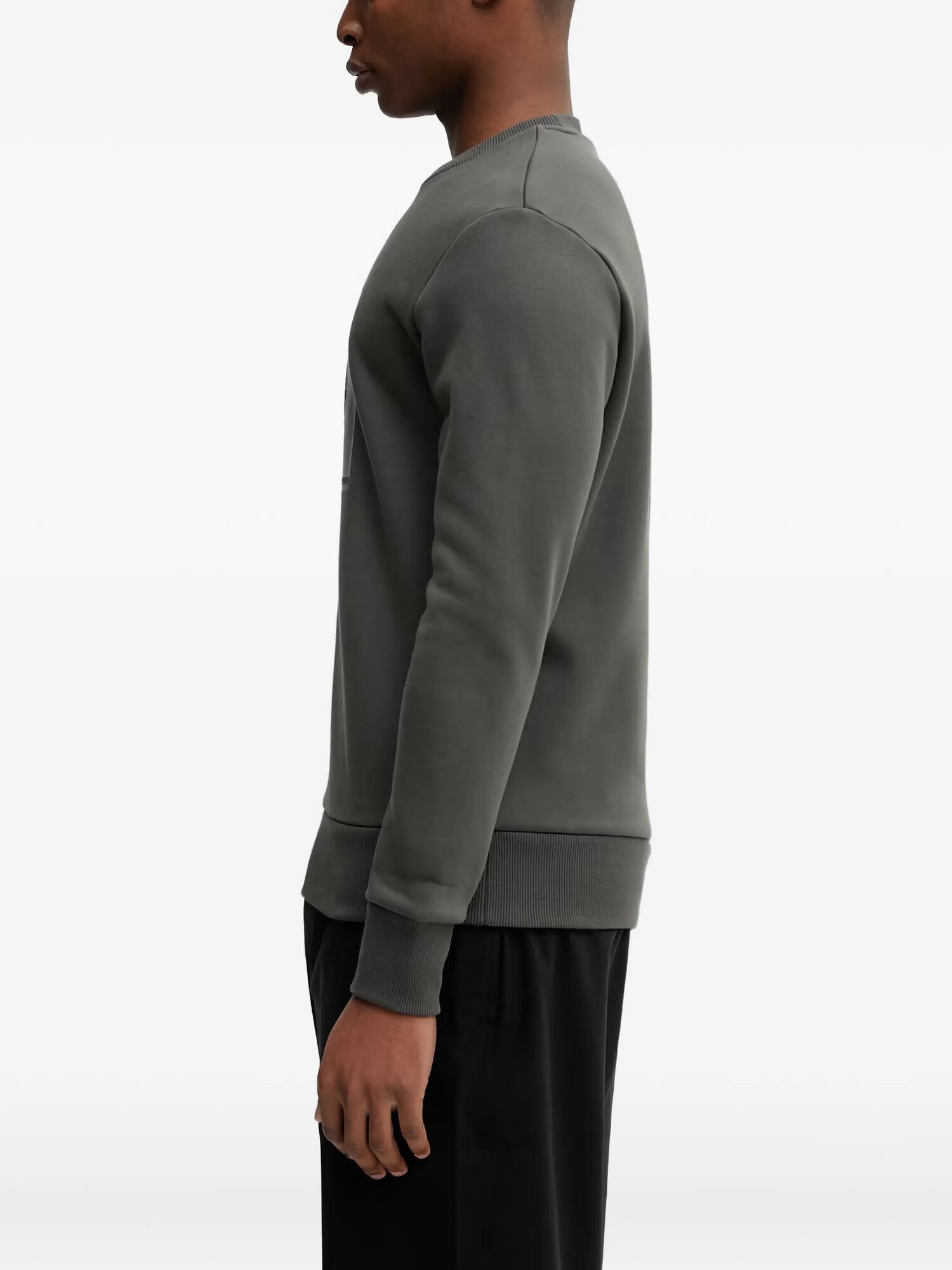 Толстовка FRED PERRY Square-appliqué sweatshirt, размер 52, , greyish green — фото 1