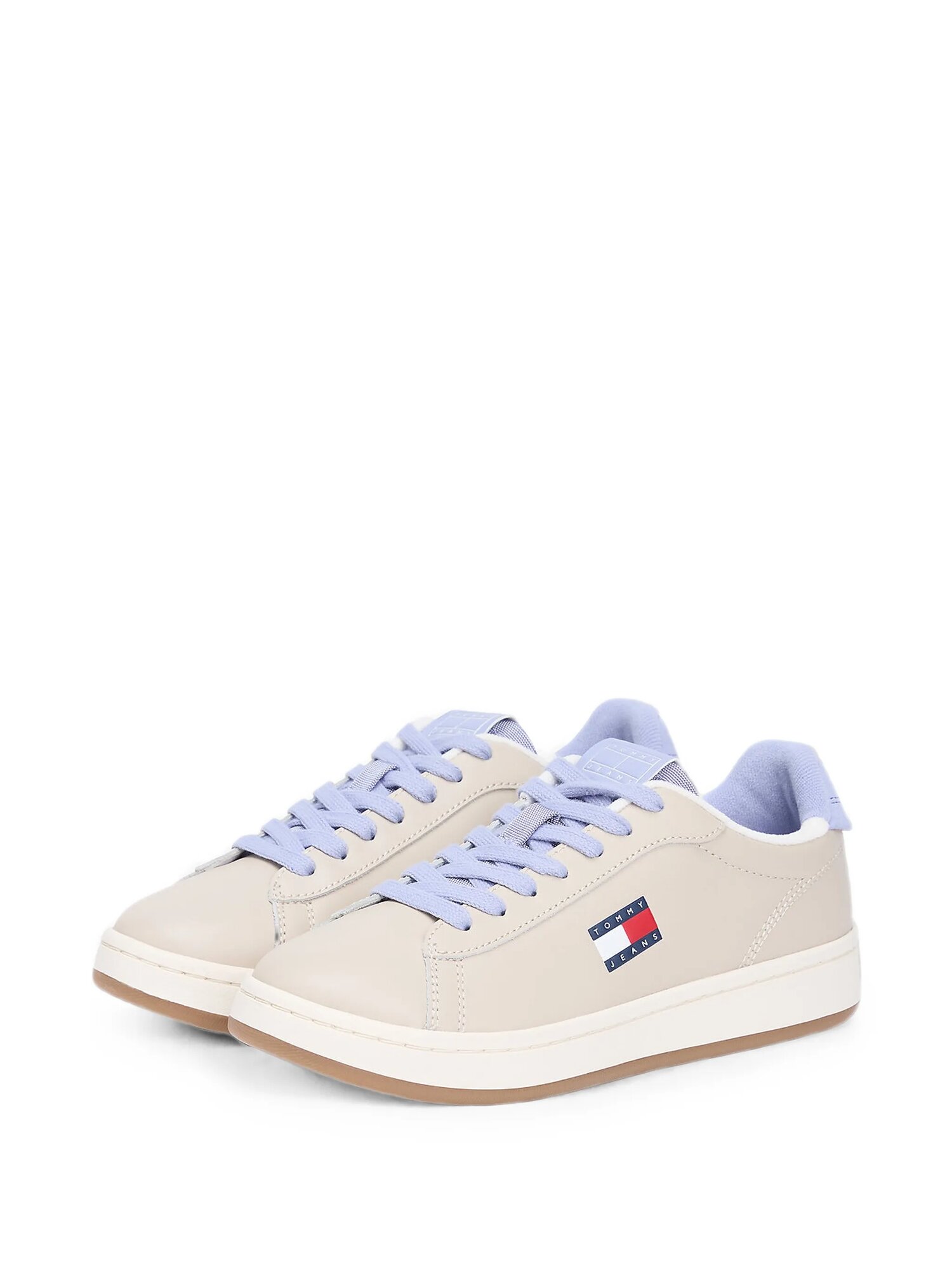 Кроссовки TOMMY HILFIGER Logo-patch leather sneakers, размер 39 EU — фото 1