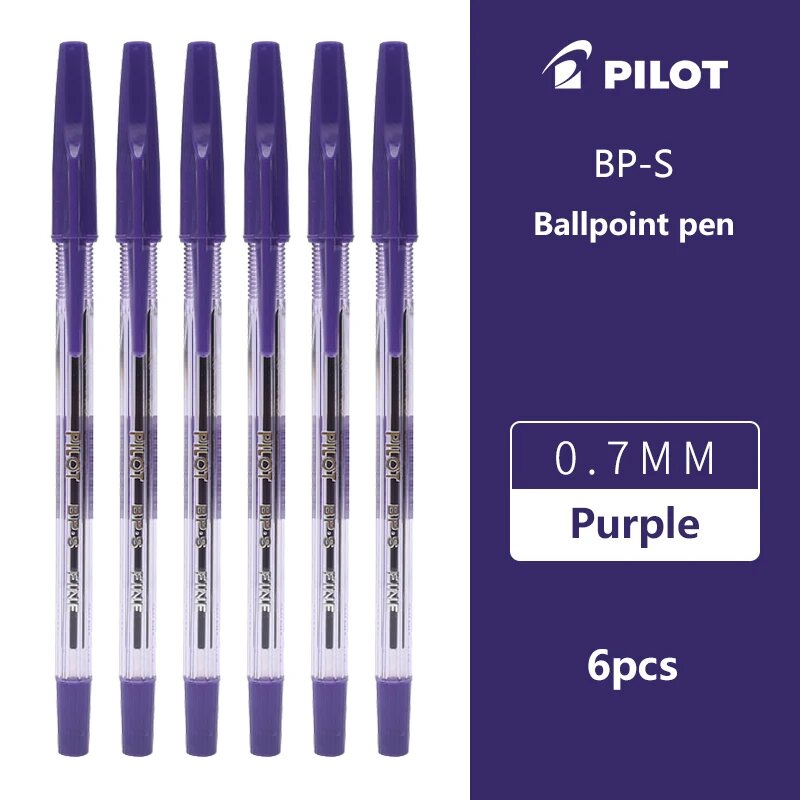 Шариковые ручки PILOT BP-SF 0,7 мм 6/12 шт. Фиолетовый, 6pcs purple
