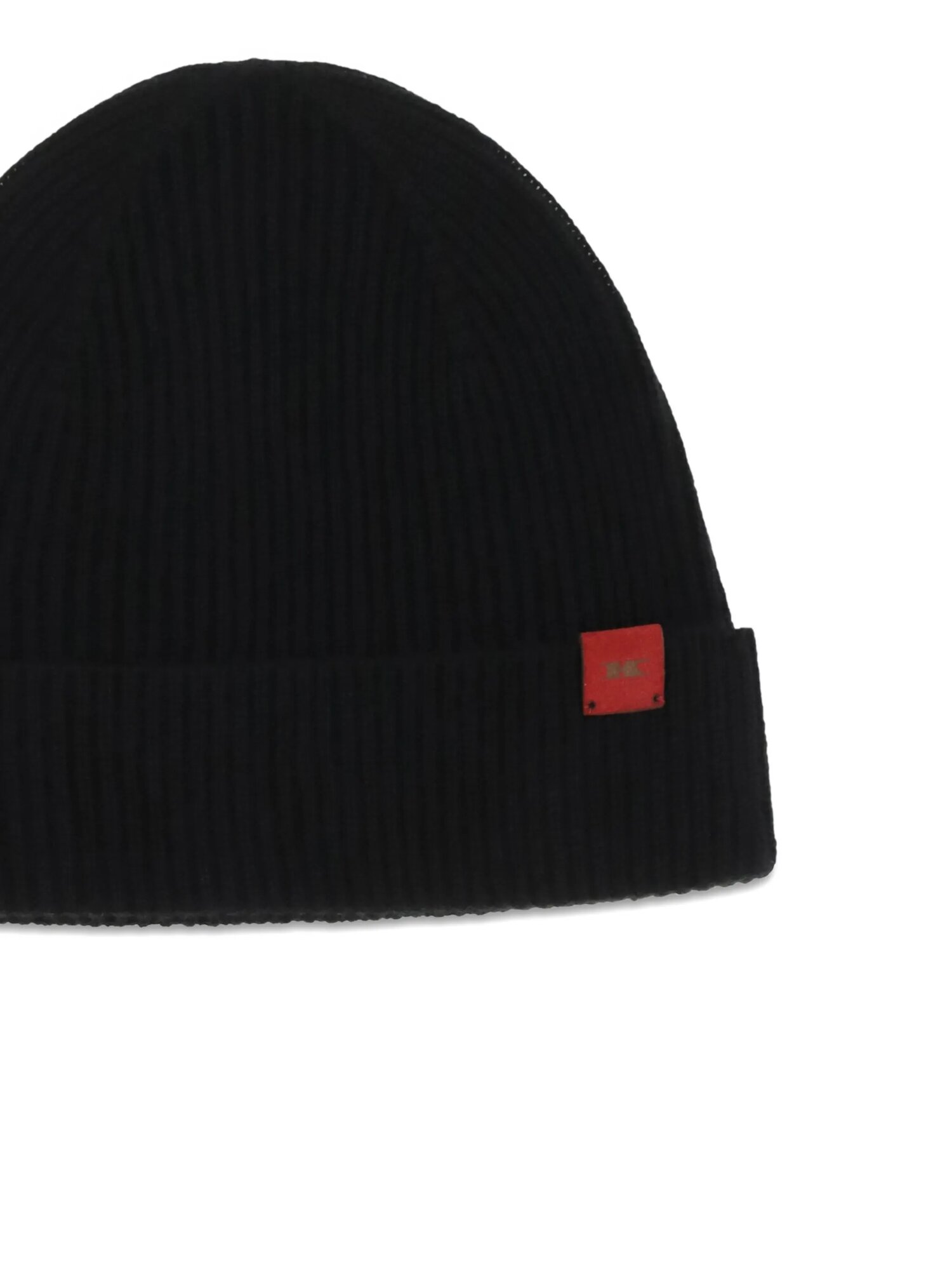 Шапка Kiton Logo-patch ribbed beanie hat для мальчиков, размер OneSize, черный — фото 1