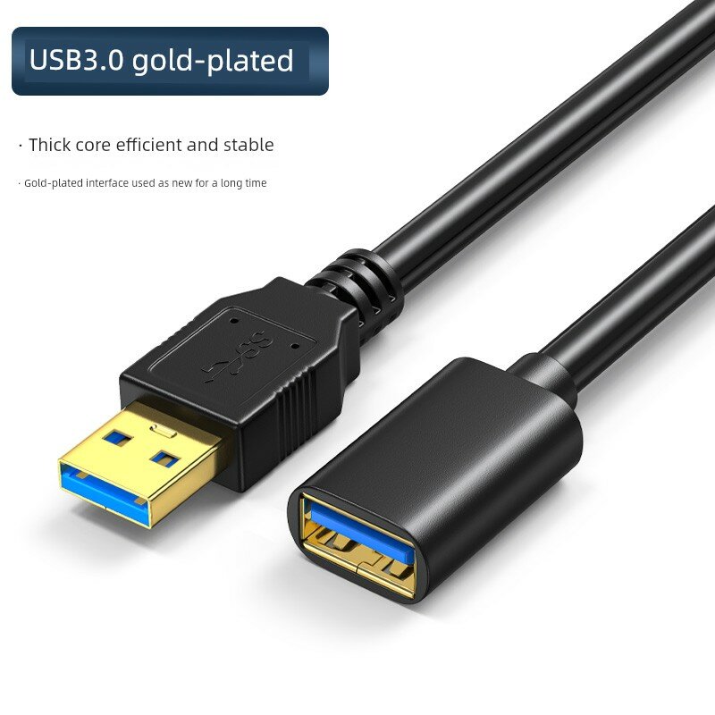 USB 3.0 кабель-удлинитель 1 м с золотым покрытием и алюминиевым корпусом для высокоскоростной передачи