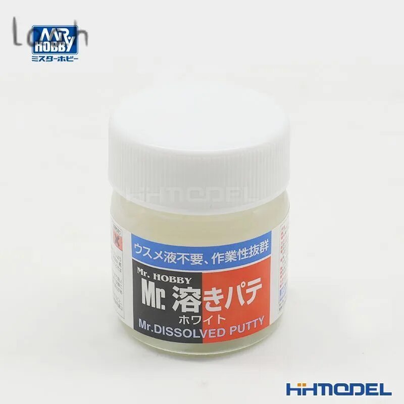 Химия для моделизма Mr. Hobby Mr. DISSOLVED PUTTY Белый Шпаклевка 40 мл — фото 1