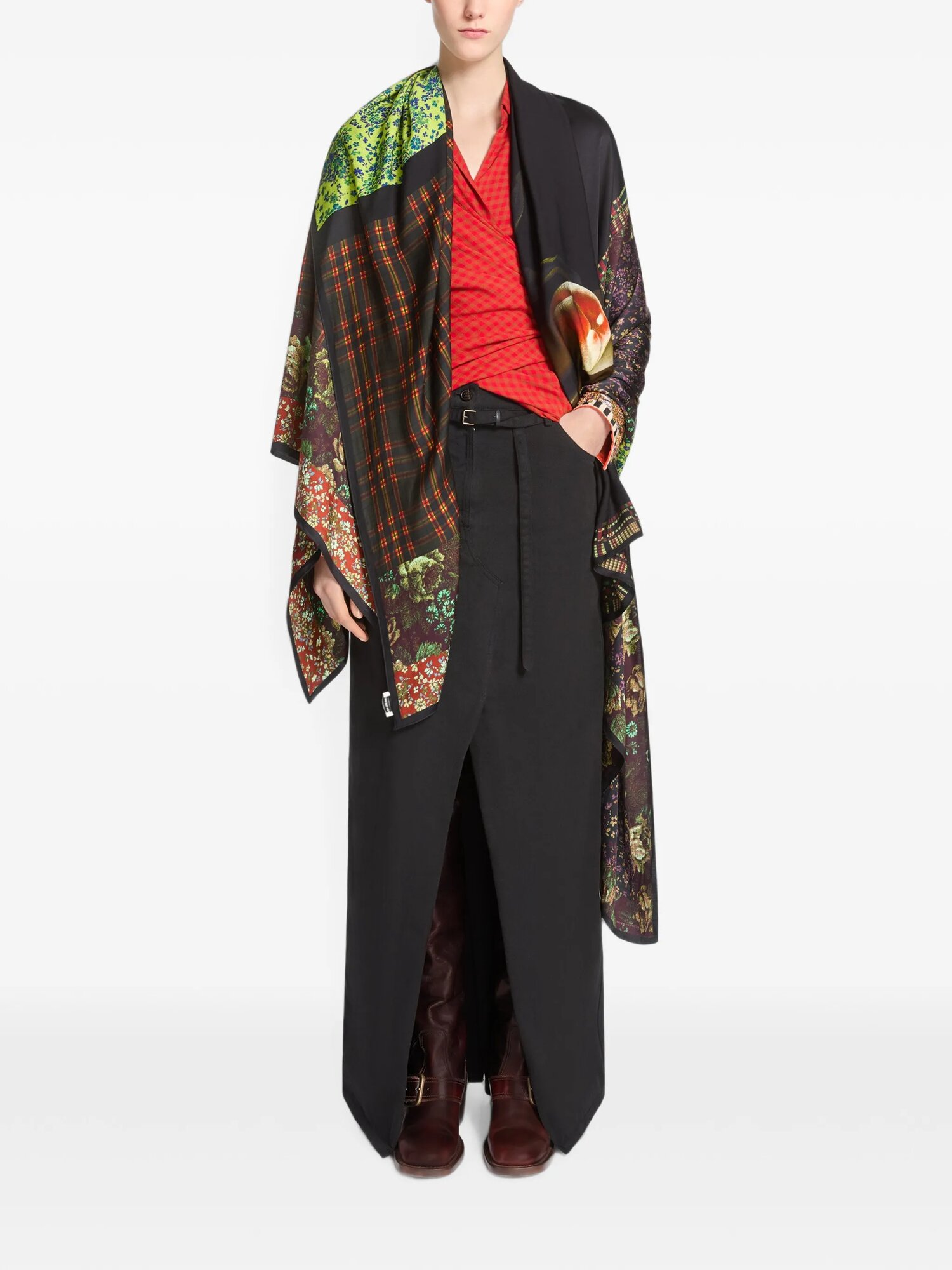 Накидка Dries Van Noten, размер OneSize, black — фото 1