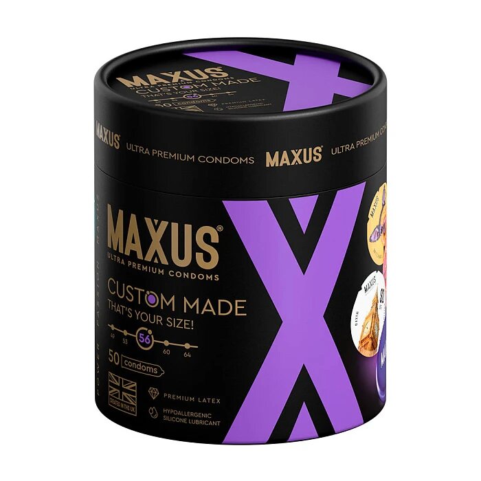 Презервативы гладкие « MAXUS Custom Made 56 X-Edition», 50 шт.