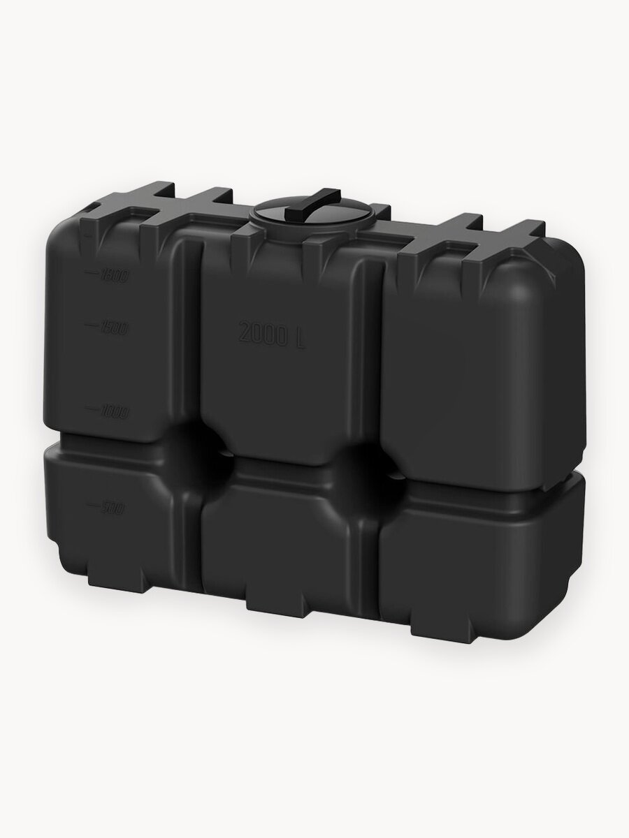 Емкость 2000 литров Polimer Group R 2000 для воды/ топлива, цвет черная