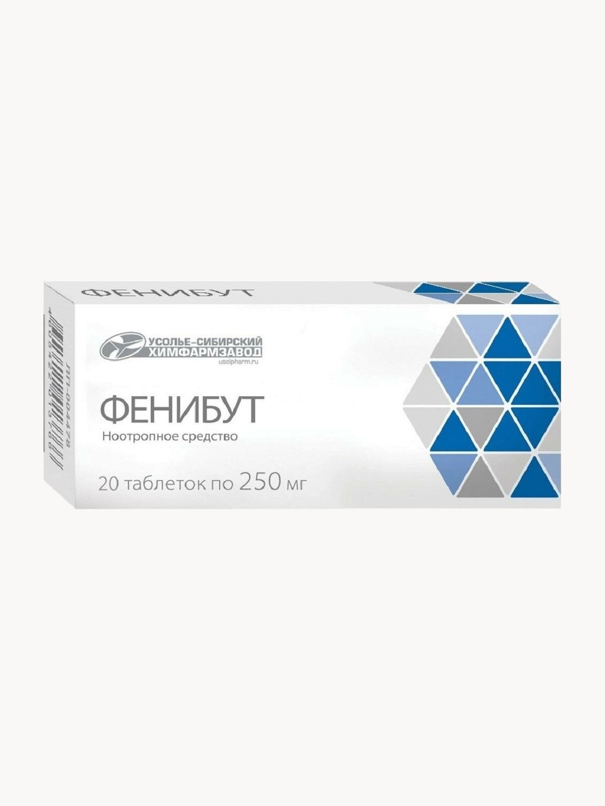 Фенибут, таблетки 250 мг, 20 шт.