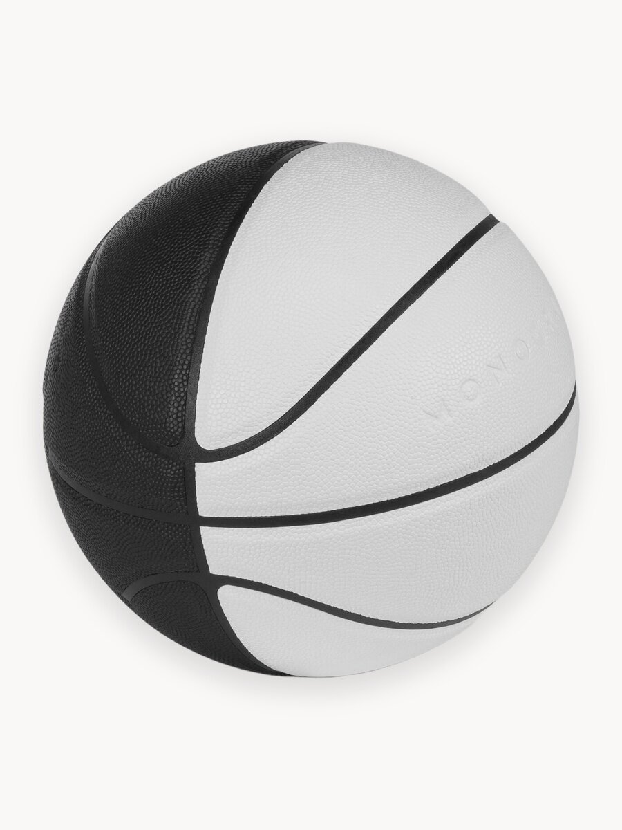 Мяч баскетбольный Monogram 1502 с чехлом, черно-белый, размер 7