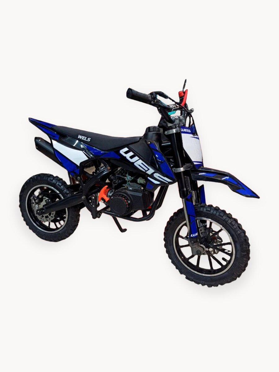 ПитБайк WELS Mini Cross 2T, 49.9 см³, центробеж. сцепление, колеса 10/10, Синий