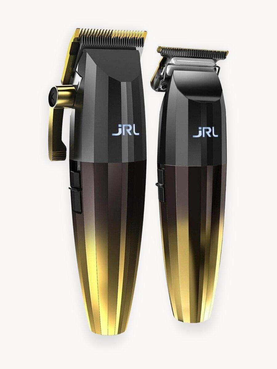Набор для стрижки JRL Professional FF2020, золото/черный, с машинкой и триммером, 10 насадок