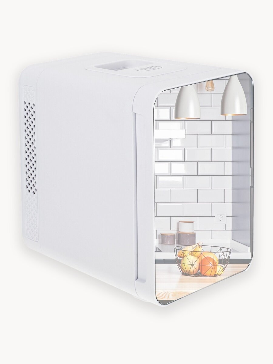 Холодильник маленький однокамерный 4л Camry AD8085 18,3х27х24,7см/ф-ция охлаждения/нагрева/ мини х-к переносной для продуктов/минибар/белый с зеркалом