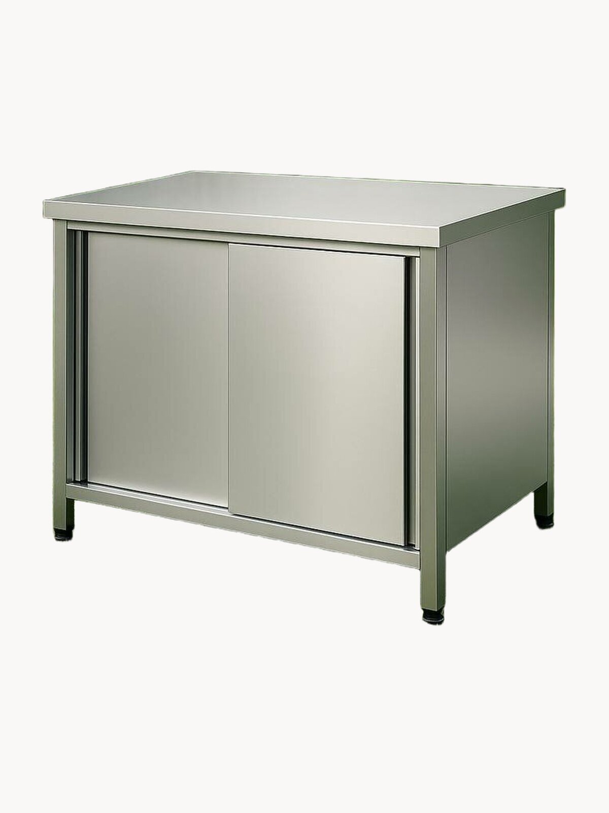 Стол-тумба / купе 115х60 "Home" - для дачи, теплиц, дома, мастерской. Прочный и надежный из нержавеющей стали, металлический