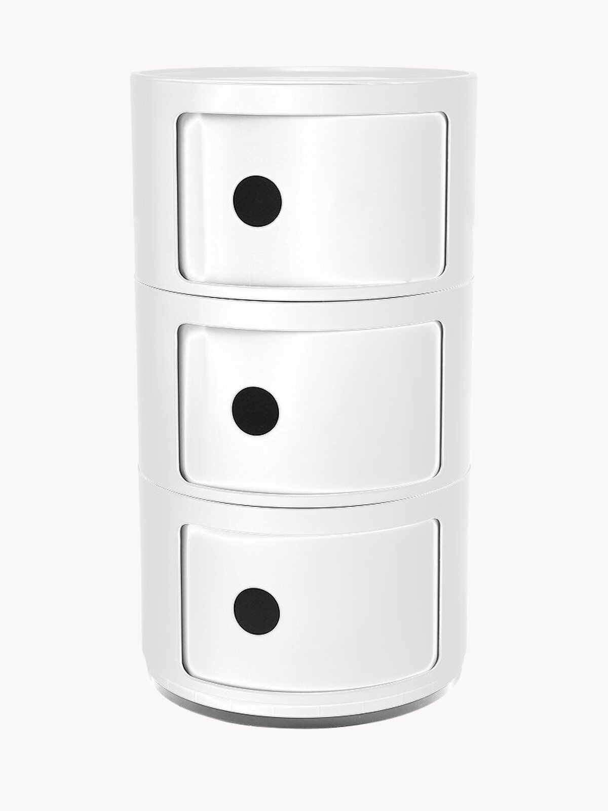 Современная мебель: прикроватная тумбочка, многофункциональный круглый столик для хранения вещей (белый)