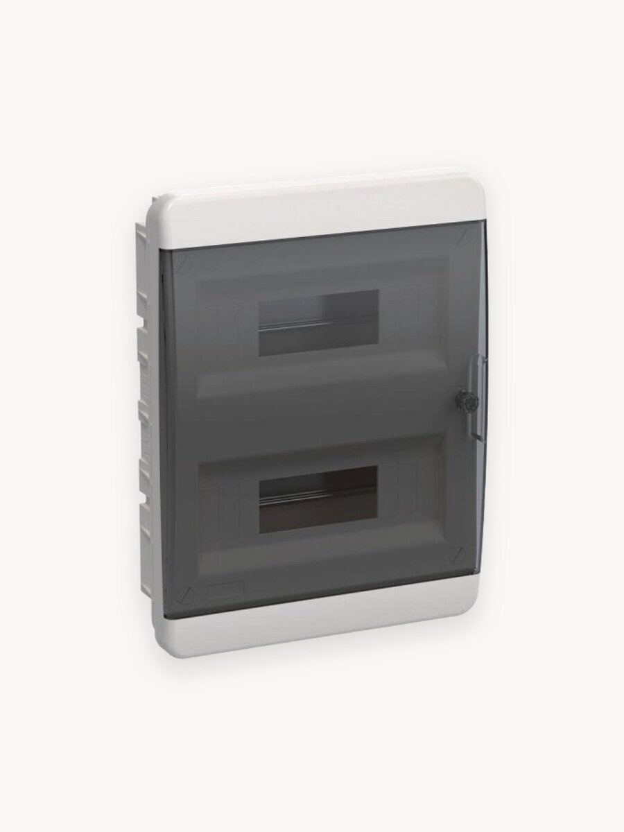 Корпус Iek ЩРВ-П-24 TEKFOR IP41 черн. прозр. дверь пластик, TF5-KP12-V-24-41-K01-K03