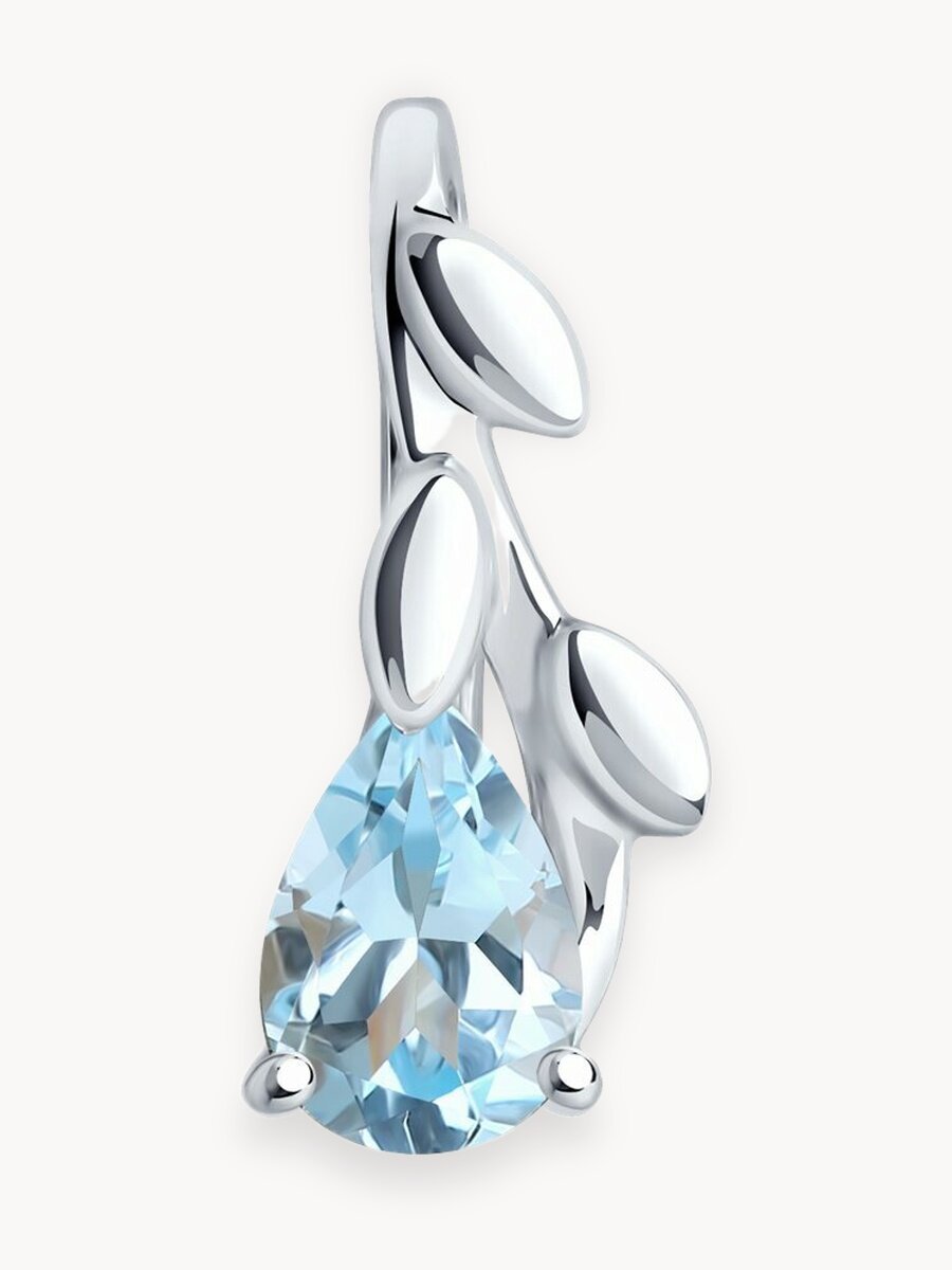 Подвеска, серебро, 925 проба, топаз