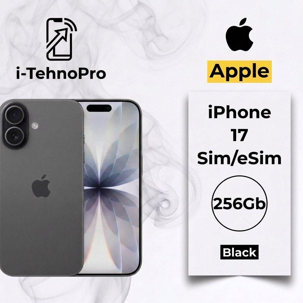 Смартфон Apple iPhone 17 256 GB Black Sim/eSim