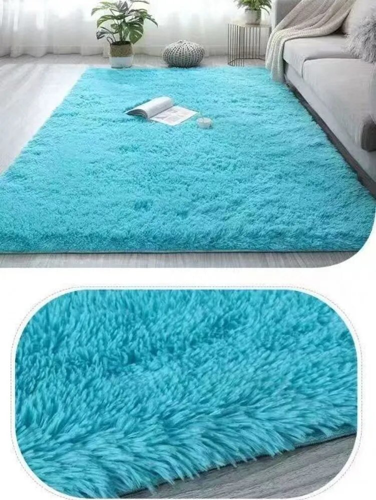 Ковер 160x200 см 35 мм бирюзовый