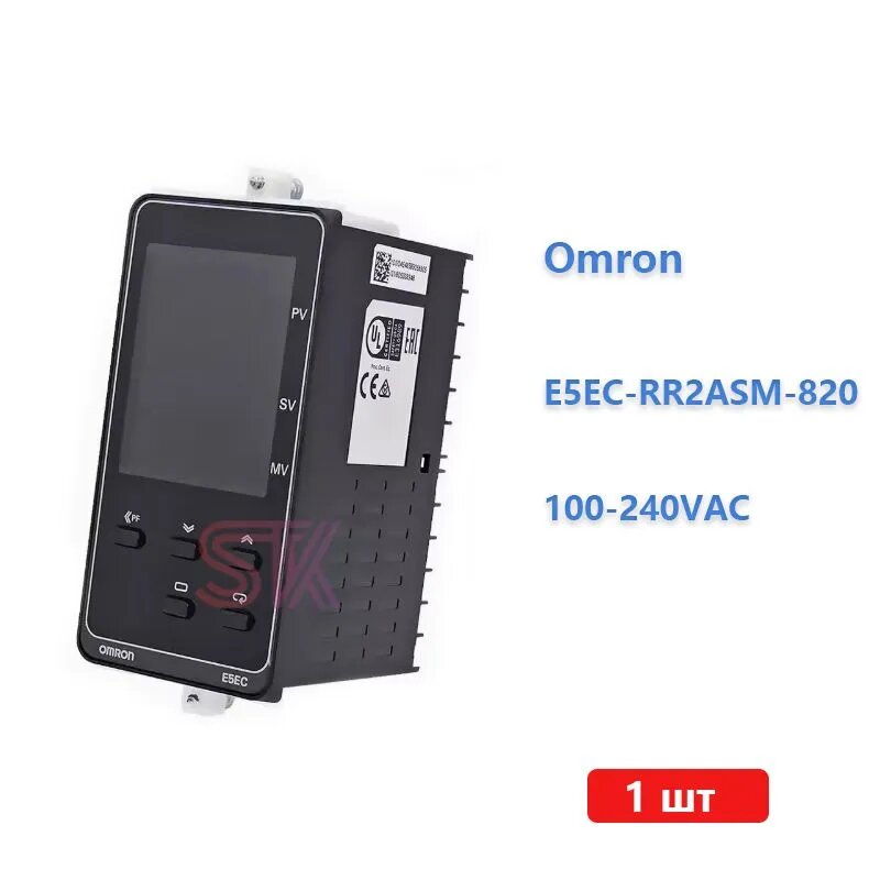 Терморегулятор Omron E5EC-RR2ASM-820, цифровой, 100-240VAC, 1 шт.
