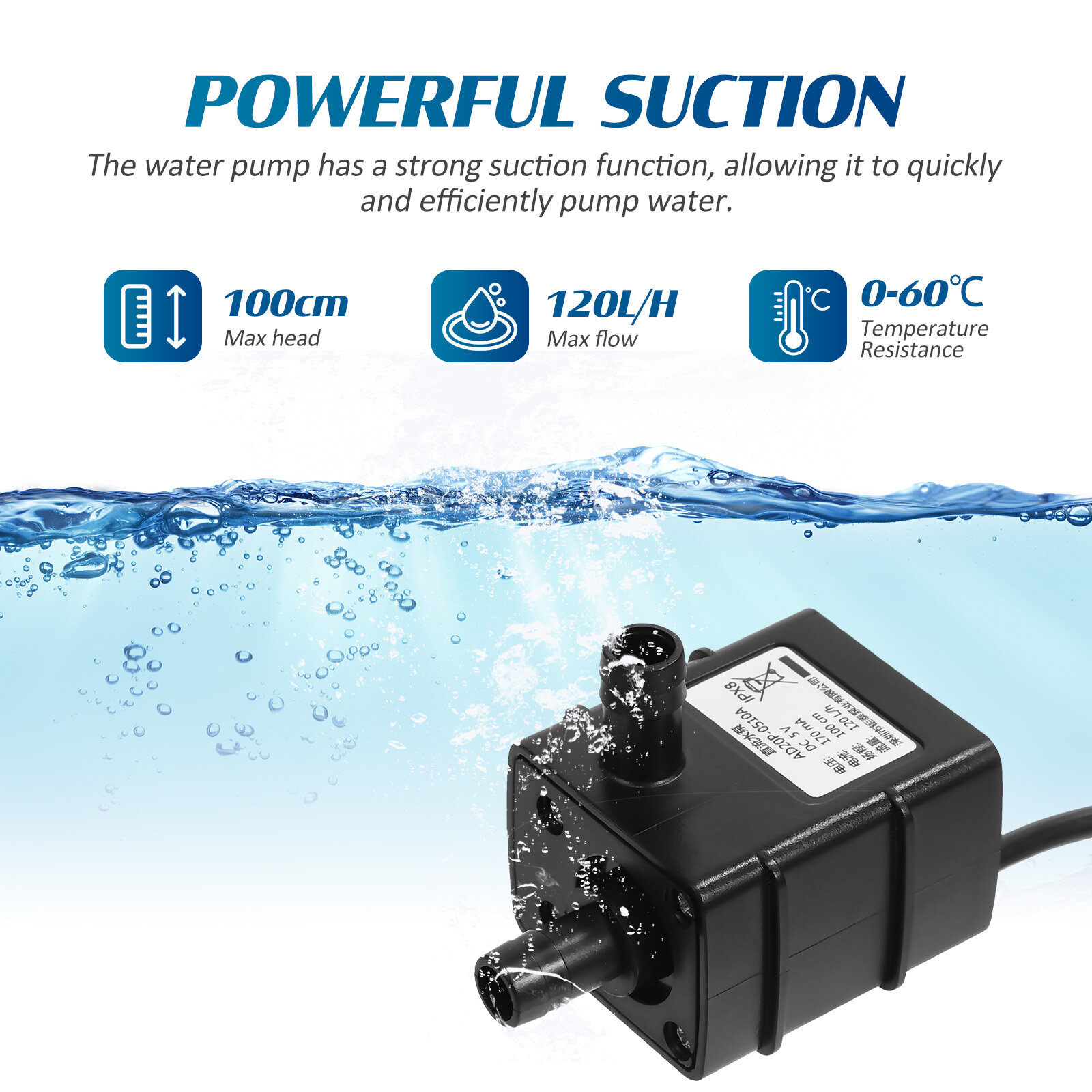 Мини Насос Для Воды Usb Насос Подходит Для Аквариума И Танка 5.00X4.00X3.20Cm