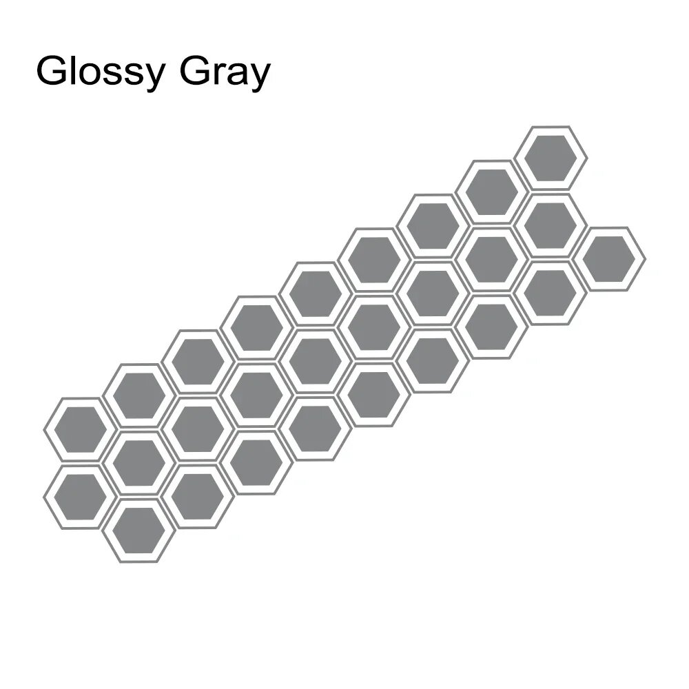 Наклейка на авто "Соты", Glossy Gray, серый
