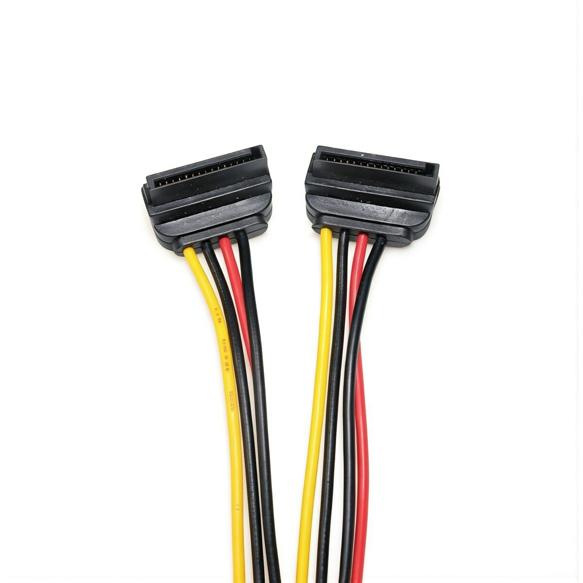 Кабель питания SATA 1 в 2 15-pin медный 20 см для подключения двух жёстких дисков внутри корпуса настольного компьютера