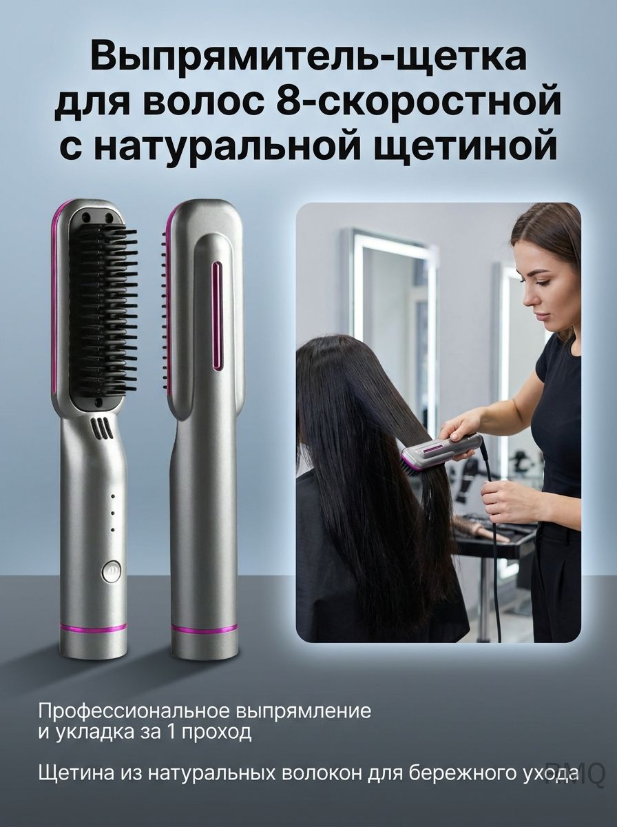 Щипцы для выпрямления волос 880A с батареей большой емкости 8-ступенчатой регулировкой цифровым дисплеем и зарядкой