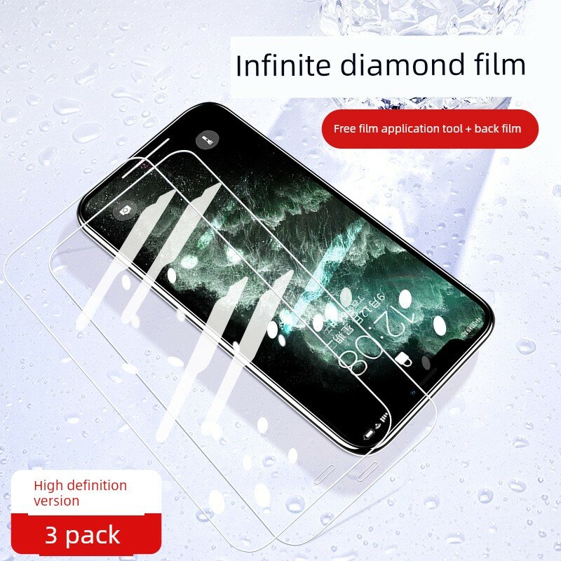IPhone 11 Pro Max 3-штук Диамант ХД термостеклянная защита экрана - Прозрачное изображение, Устойчивость к царапинам