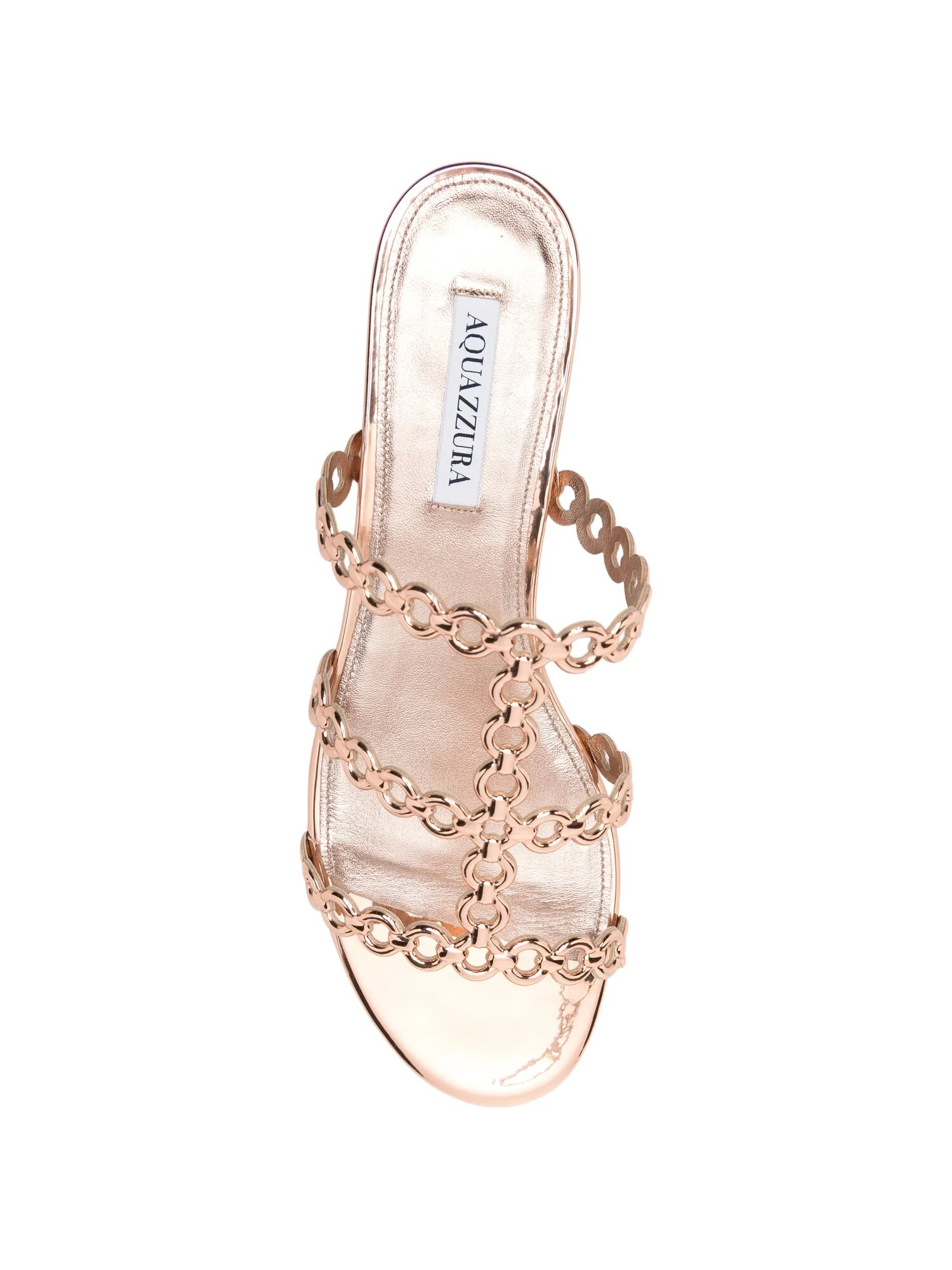 Босоножки Aquazzura Infinity Chain, размер 38.5, gold — фото 1