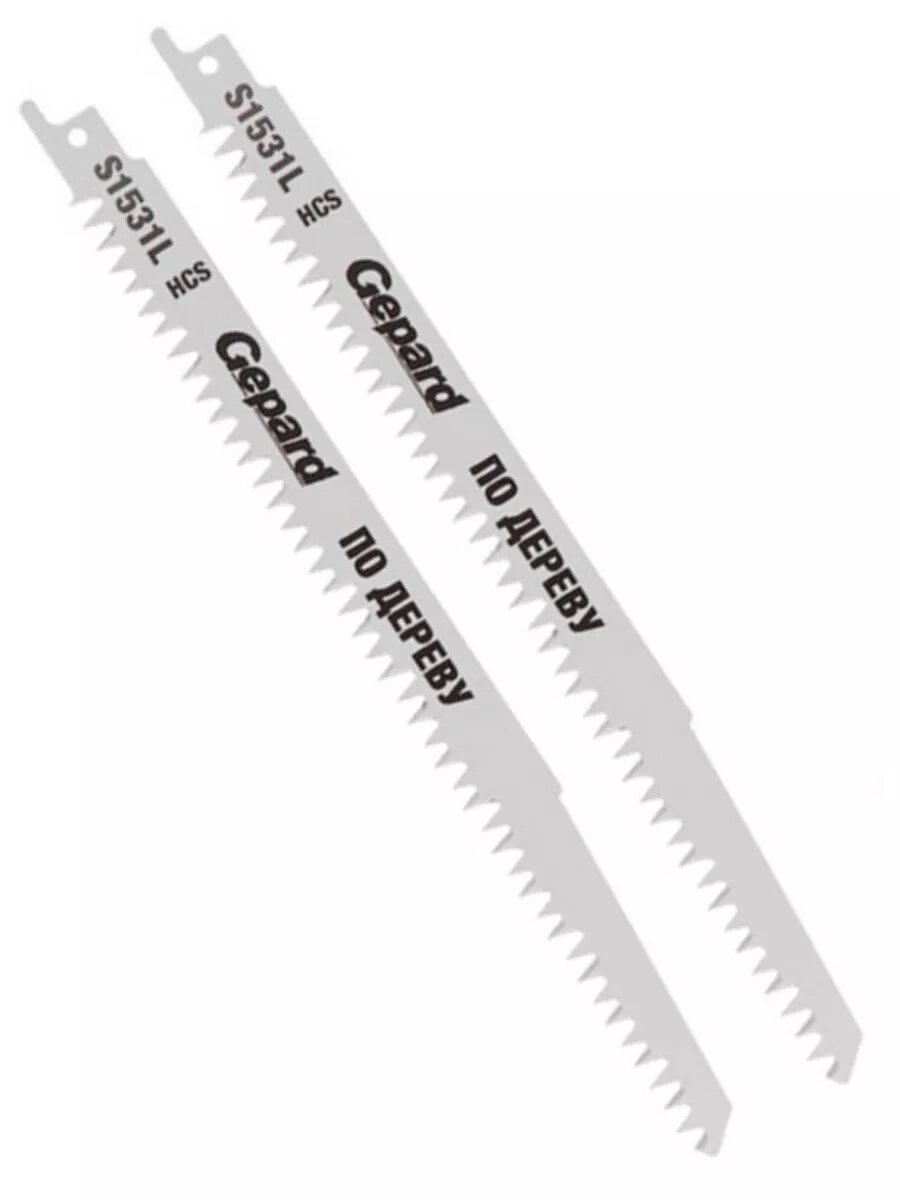 Полотно для сабельной пилы GEPARD по дереву S1531L 240 мм 2 штуки (GP0650-20)