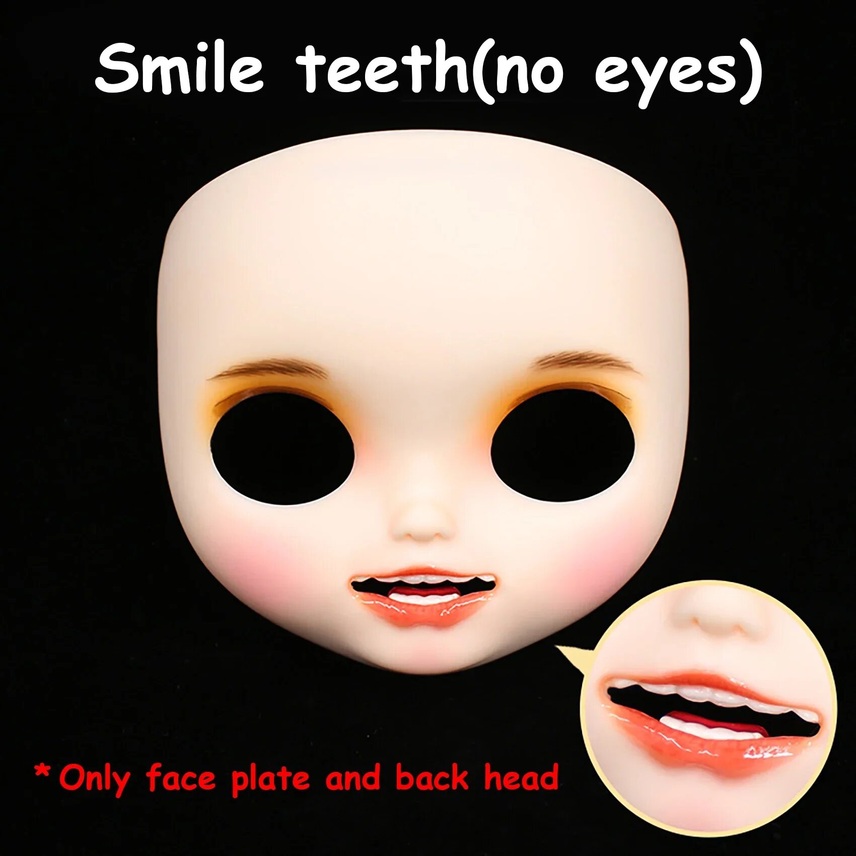 ICY DBS Blyth Doll Face Plate с зубами кролика Smile-no eyes