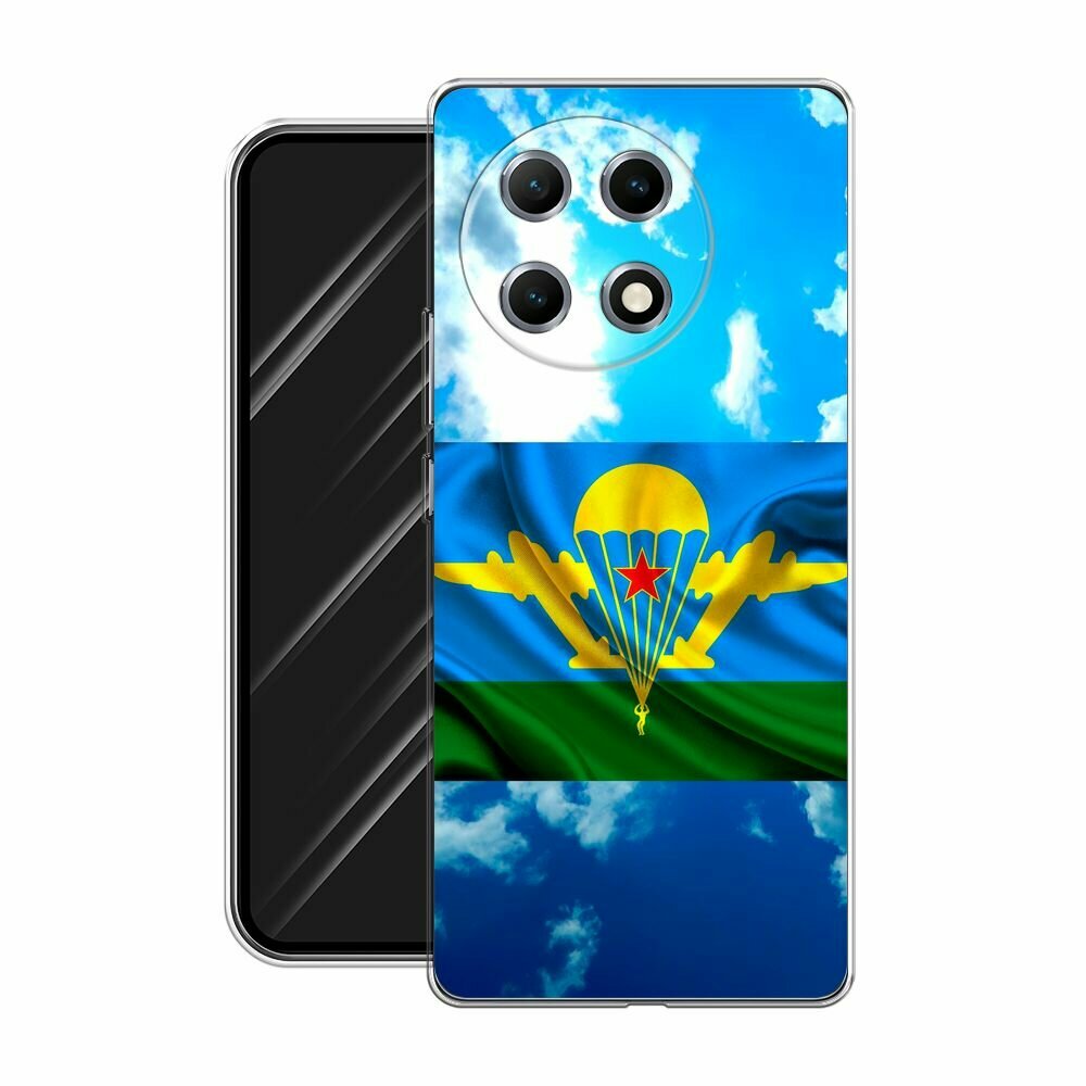 Чехол на Tecno Camon 30S / Текно Камон 30S с принтом "ВДВ флаг в небесах" — фото 1