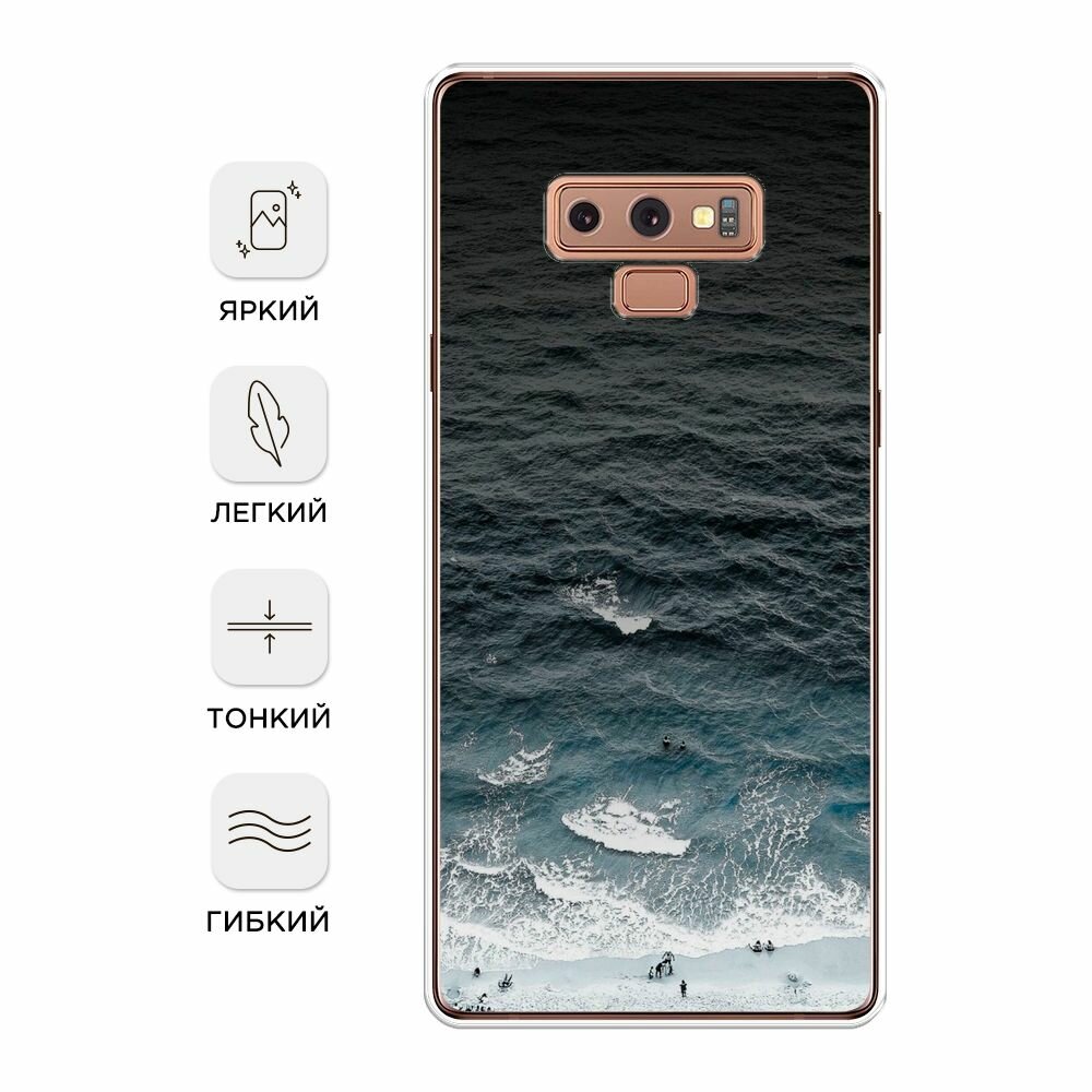 Чехол на Samsung Galaxy Note 9 / Самсунг Галакси Нот 9 с принтом Волны на море — фото 1
