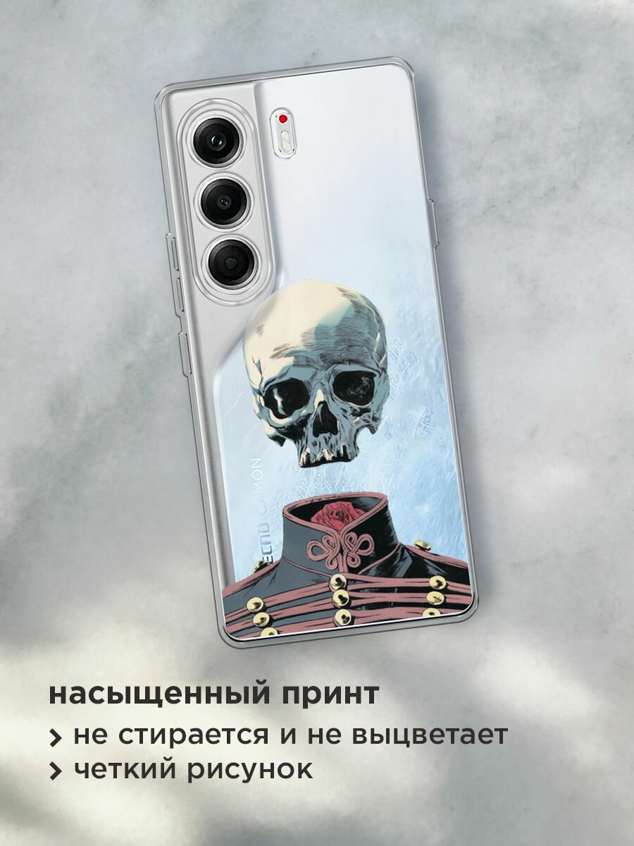 Чехол на Tecno Camon 40 Pro 5G / Текно Камон 40 Про 5G с принтом "Гусар", прозрачный — фото 1
