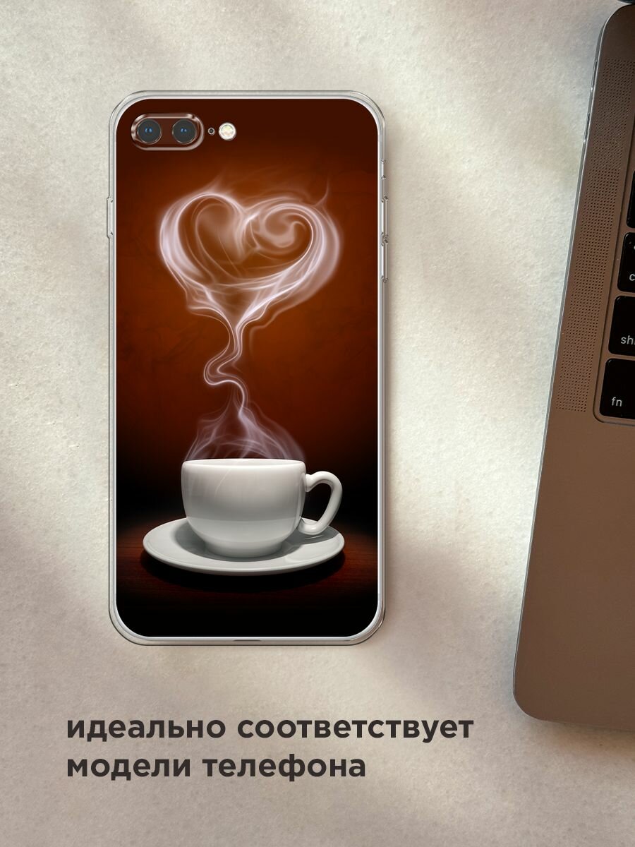 Чехол на Apple iPhone 7 Plus / Айфон 7 Плюс с принтом "Кофейная любовь" — фото 1