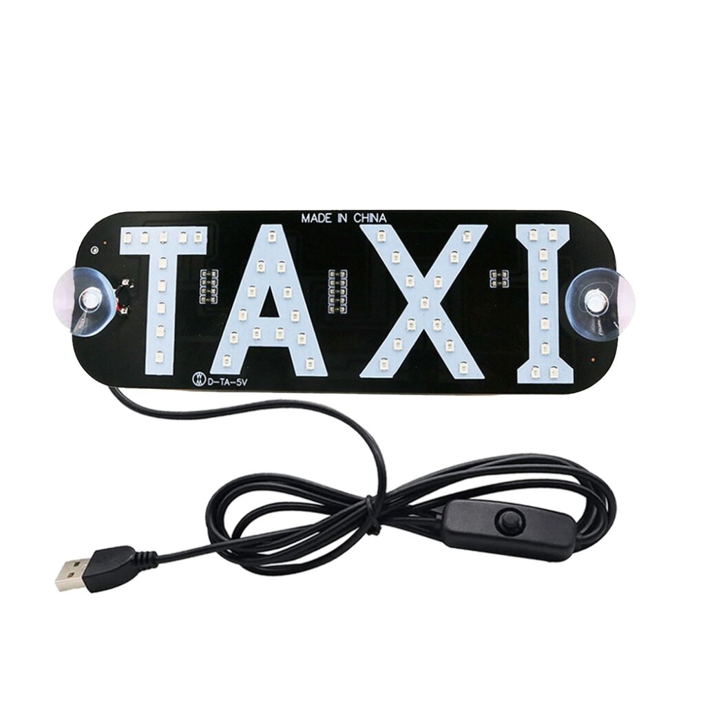 Фонарь Такси Taxi LED Sign Decor Taxi LED Light, Крючок На Окне Автомобиля С USB