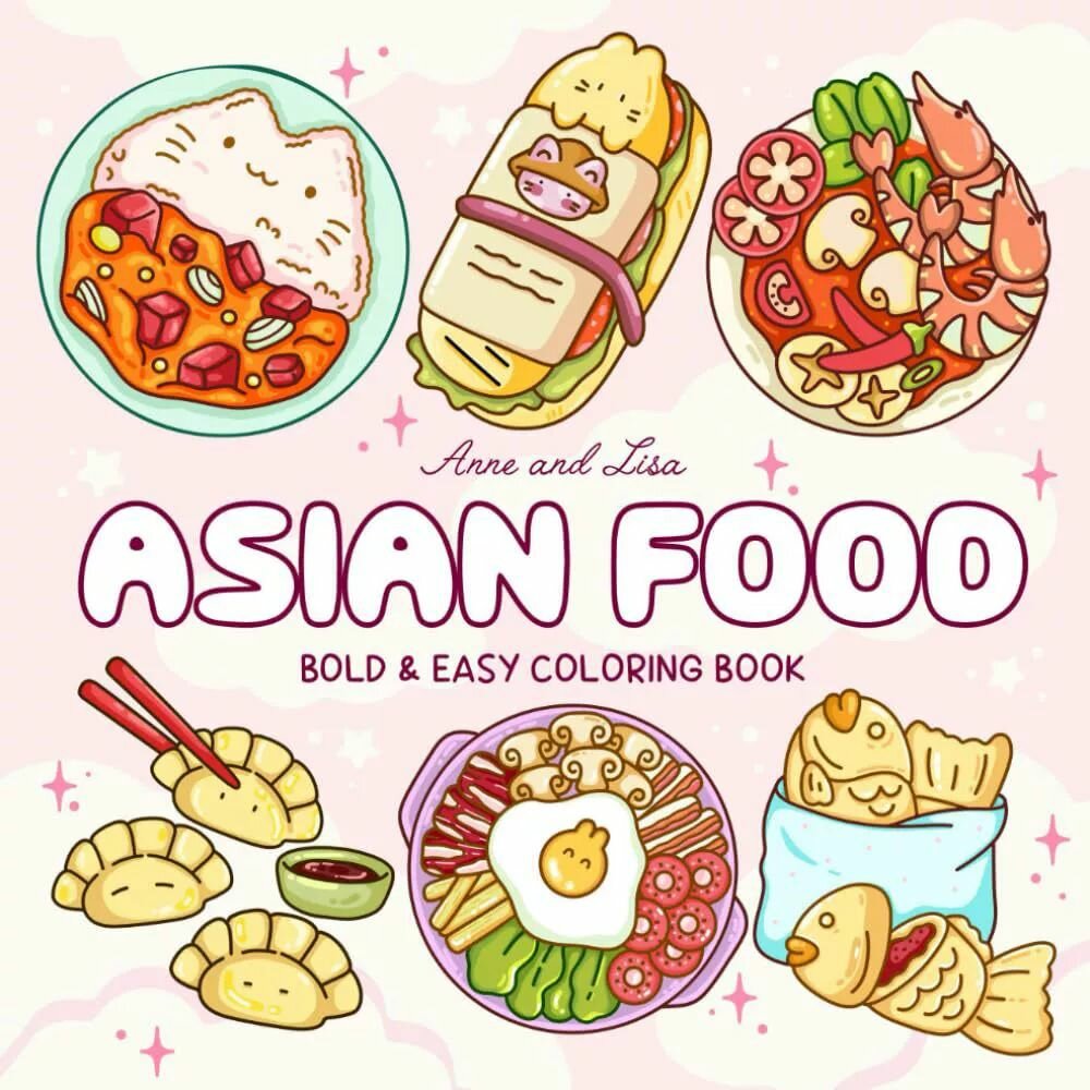 Раскраска антистресс для взрослых и подростков Coco Wyo -ASIAN FOOD 110