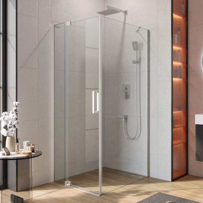 Душевой уголок Cezares Slider AH 1 100-70/80 C Cr профиль хром, стекло прозрачное
