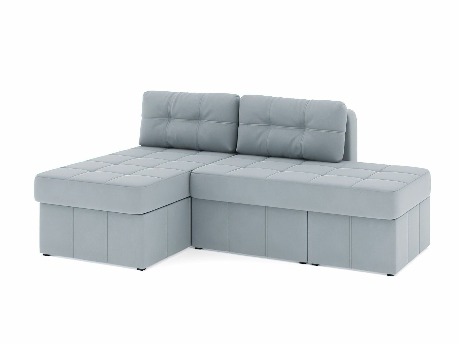 Угловой диван Оливер Люкс, еврокнижка-трансформер, угол универсальный, велюр Зара Маус 12