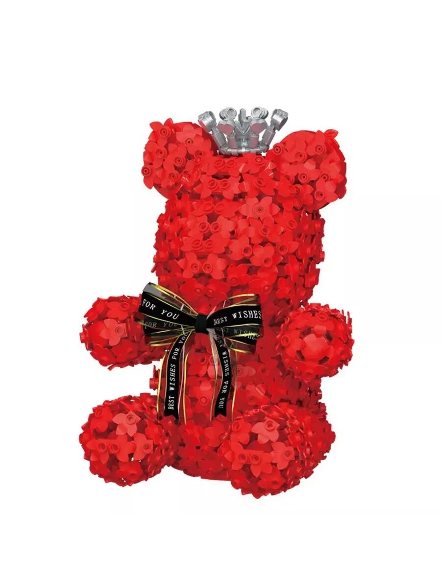 Конструктор Balody BA21184 "Мишка из Цветов", 3D, с подсветкой, 1563 детали